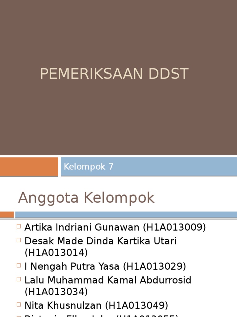 DDST Assessment Report | PDF