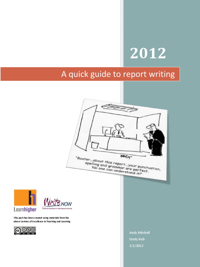 A Quick Guide to Report Writing: A Concise Overview of the Key Elements ...