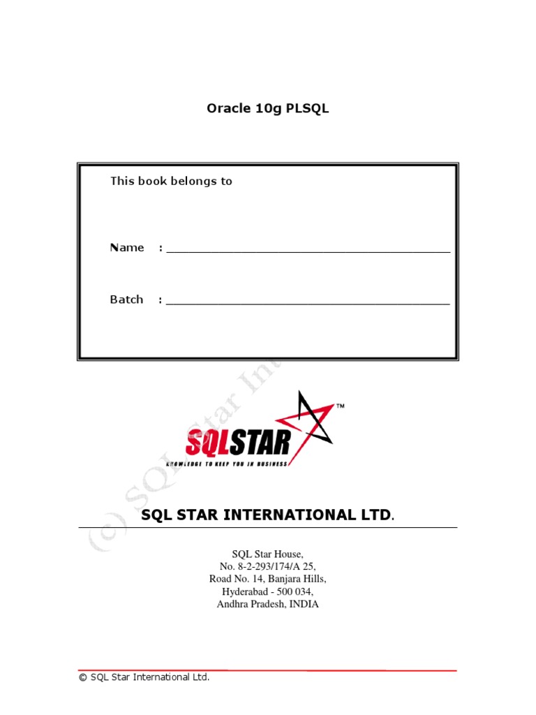 PLSQL PLSQL Complete | PDF | Pl/Sql | Sql