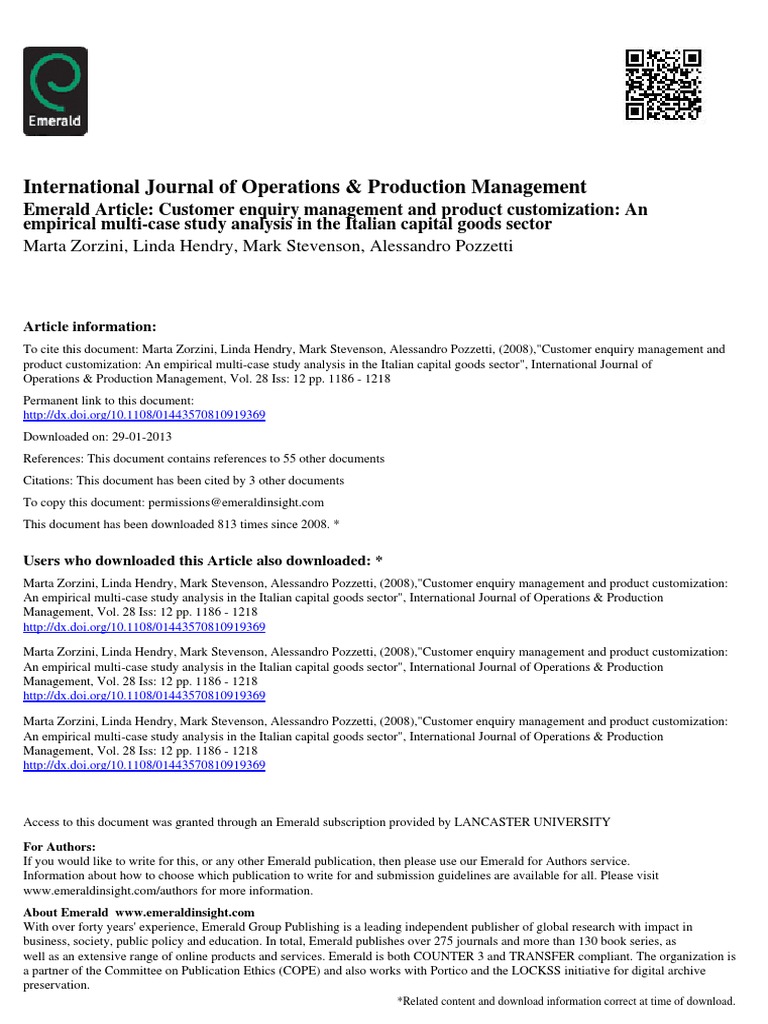 International Journal of Operations & Production Management | Download ...