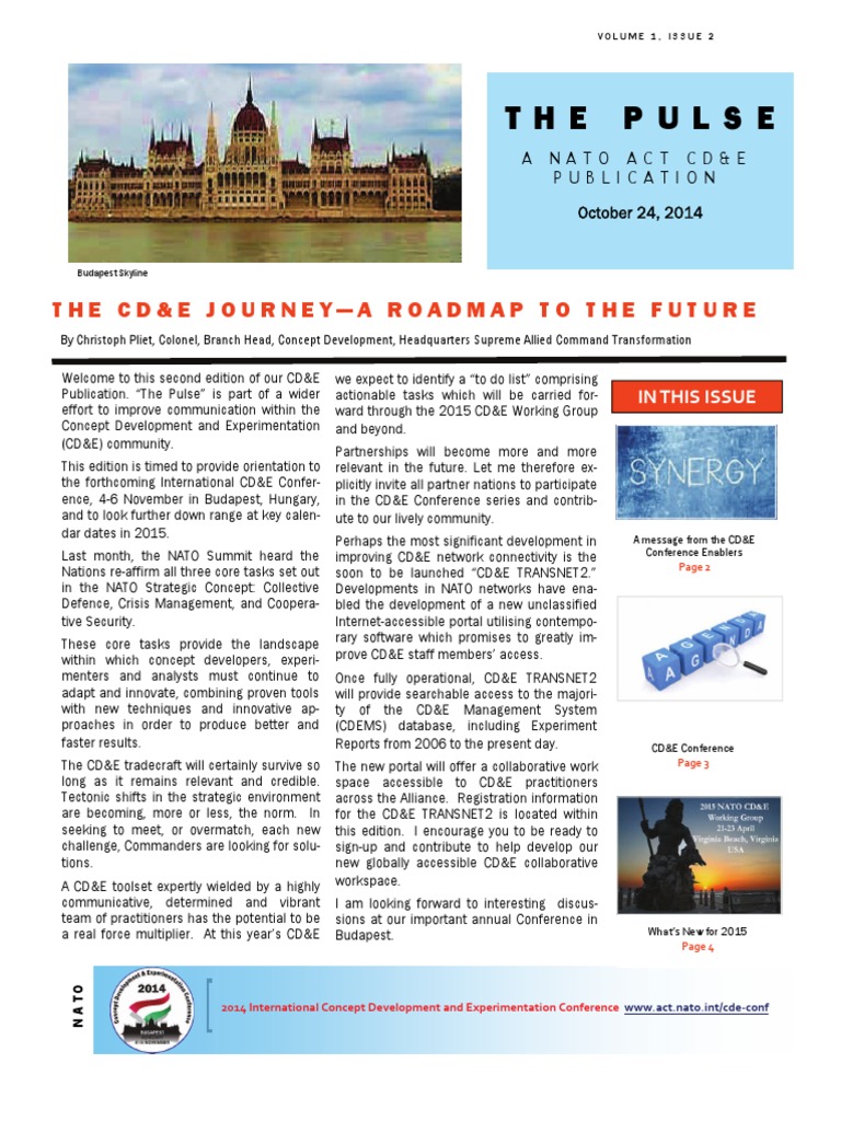 The Pulse - A NATO ACT CDE Newsletter - Final | PDF | Nato | Military