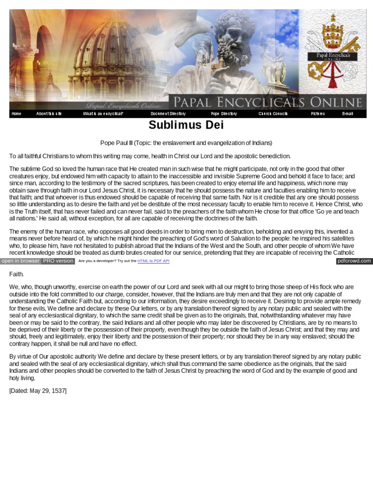 Sublimus Dei: Open in Browser PRO Version | PDF | Monotheistic ...