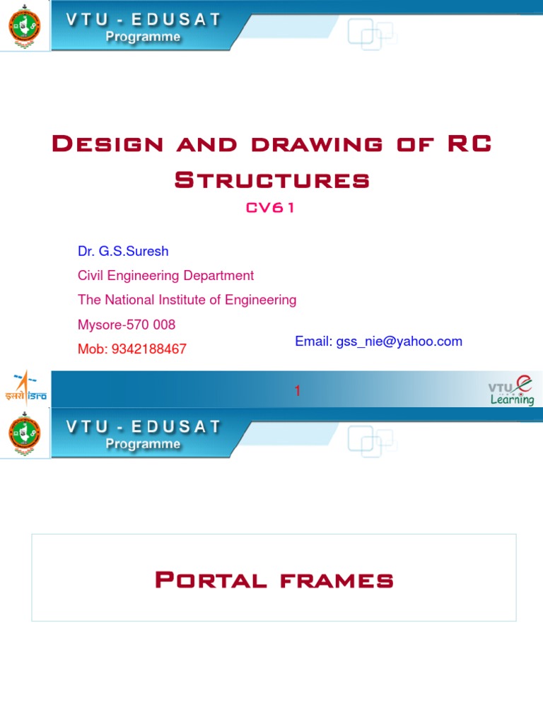 Design of a Reinforced Concrete Portal Frame Structure: A Step-by-Step Example | PDF | Beam ...