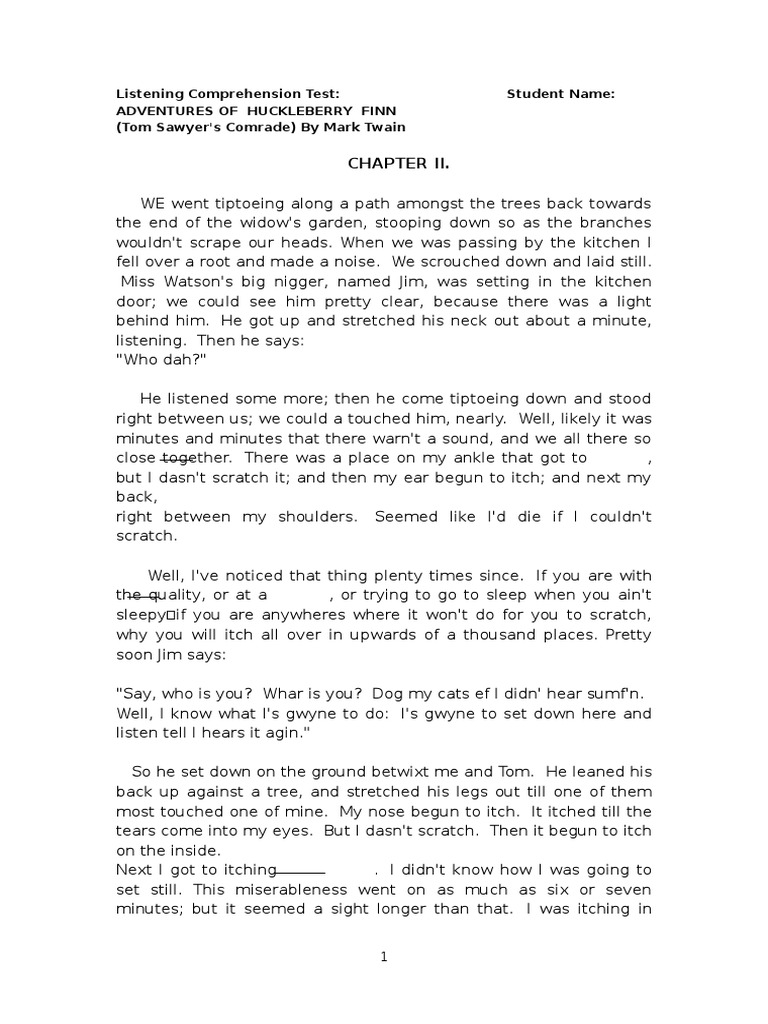 Listening Comprehension Test V 1 | PDF | Mystery, Thriller & Crime Fiction