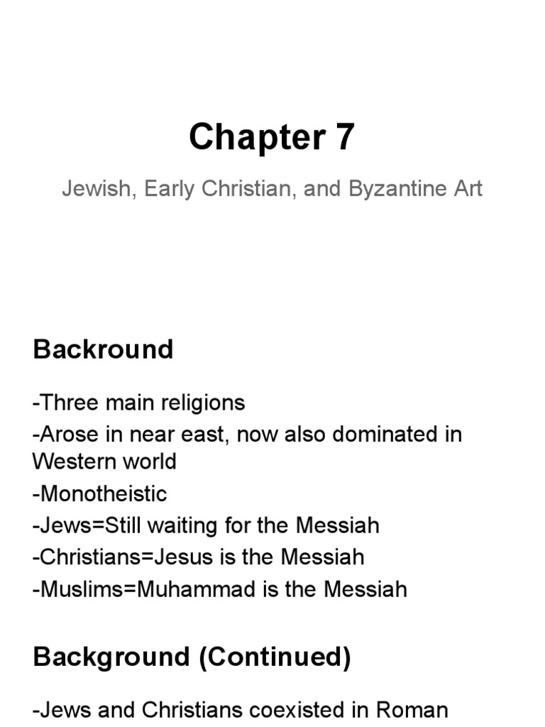 Early Christain, Jewish, Byzantine Art | PDF | Paintings | Religion And ...