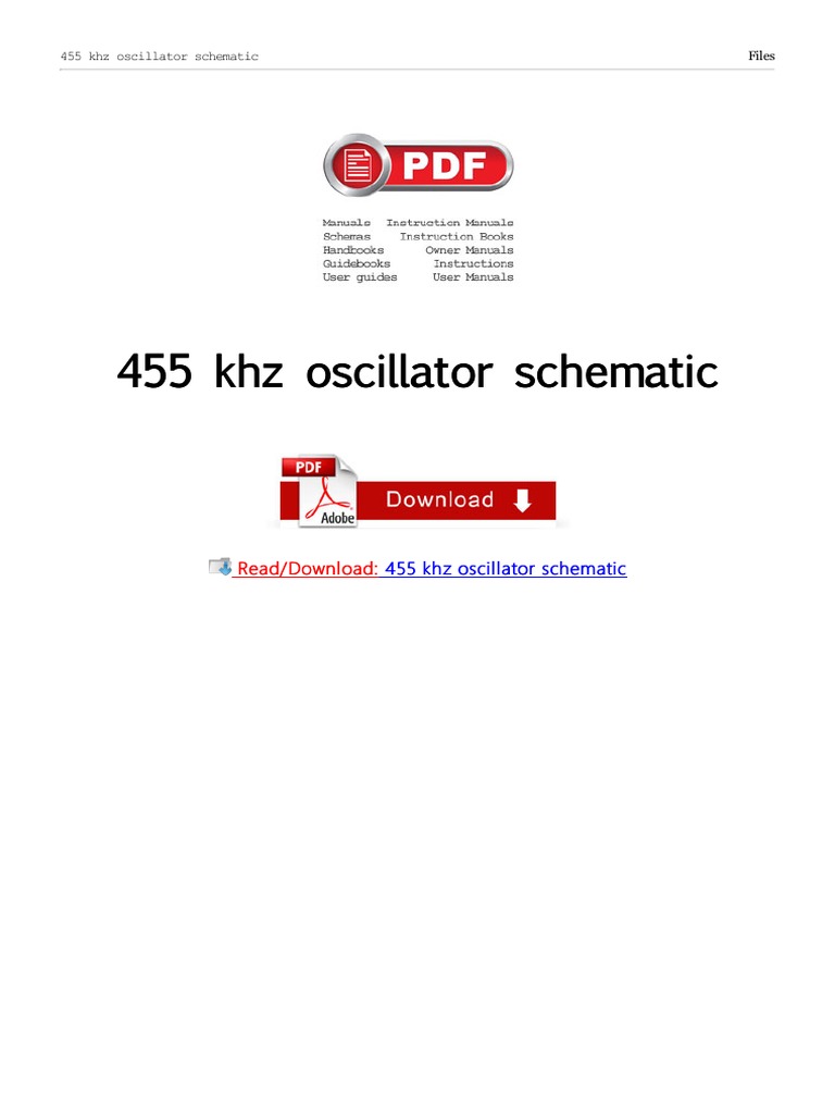 455 kHz Oscillator Circuit Schematic | PDF | Electronic Oscillator ...
