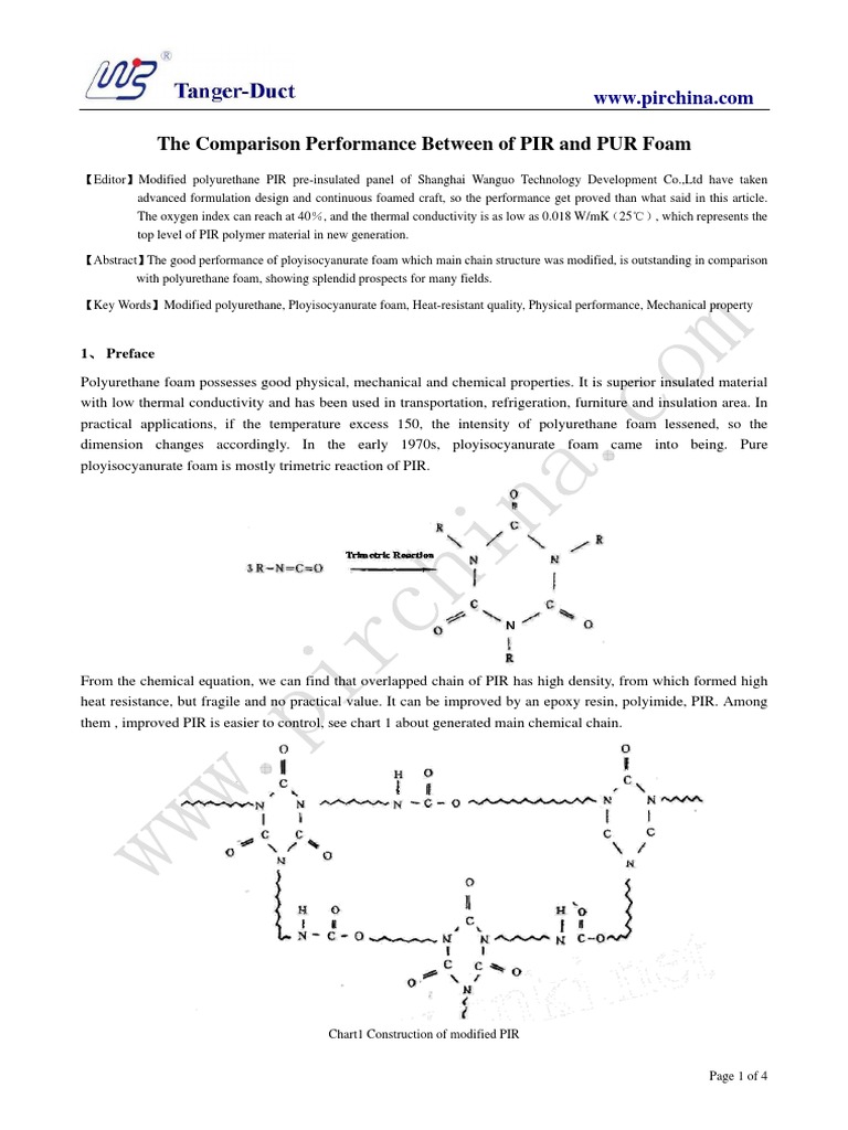 PIR vs PUR Foam Performance | PDF | Polyurethane | Combustion