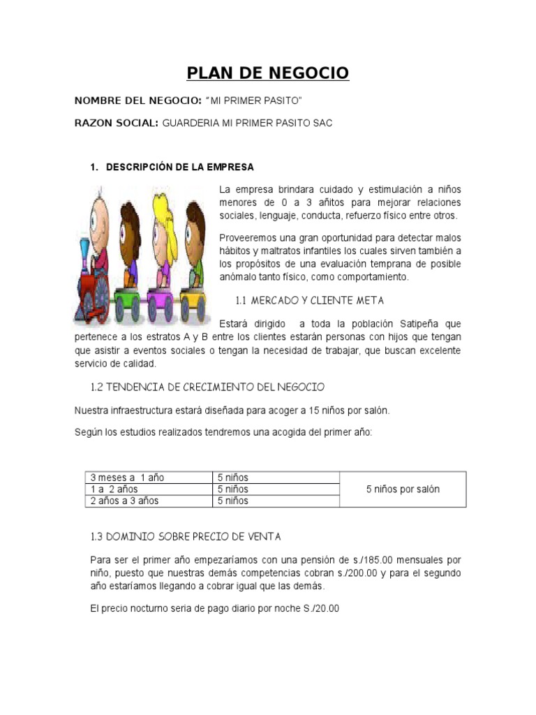 Plan de Negocio | PDF