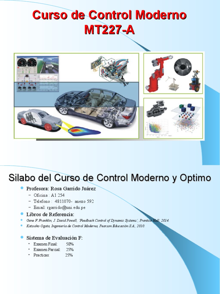 Presenta Control Moderno | Descargar gratis PDF | Realimentación ...