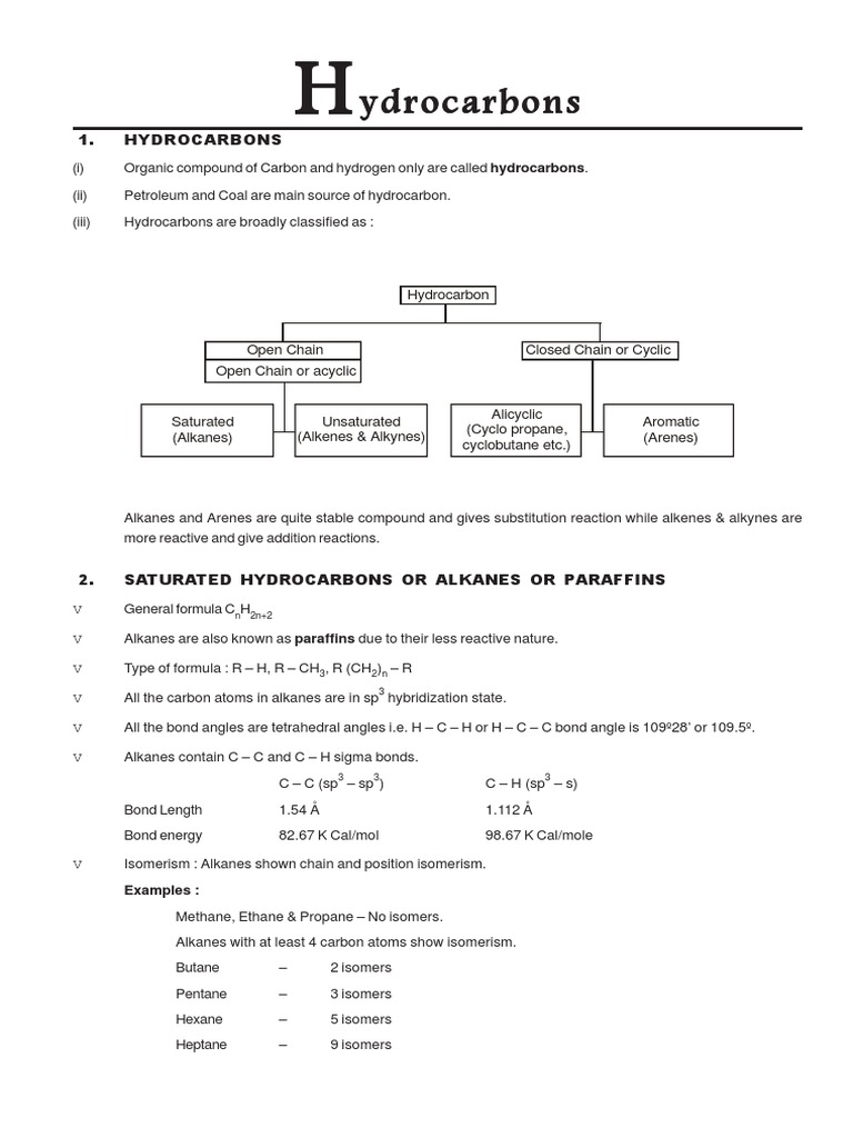 Hydrocarbons: Types and Alkanes Explained | PDF