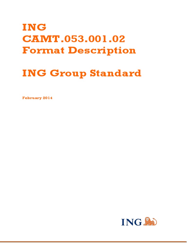 ING Camt 053 Format ING Group | PDF | Debits And Credits | Cheque