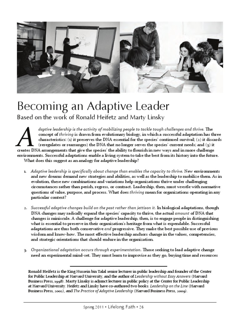 Adaptive Leadership Insights and Strategies | PDF | Adaptation | Leadership