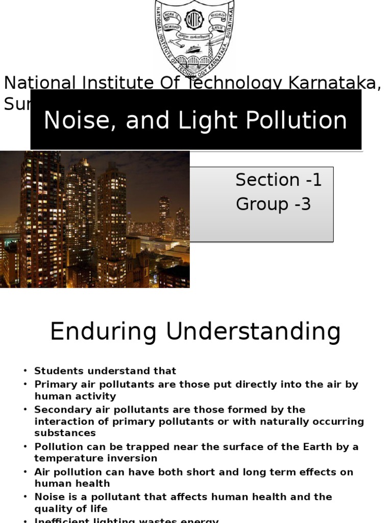 Air, Noise, And Light Pollution Ppt | Air Pollution | Smog | Free 30 ...