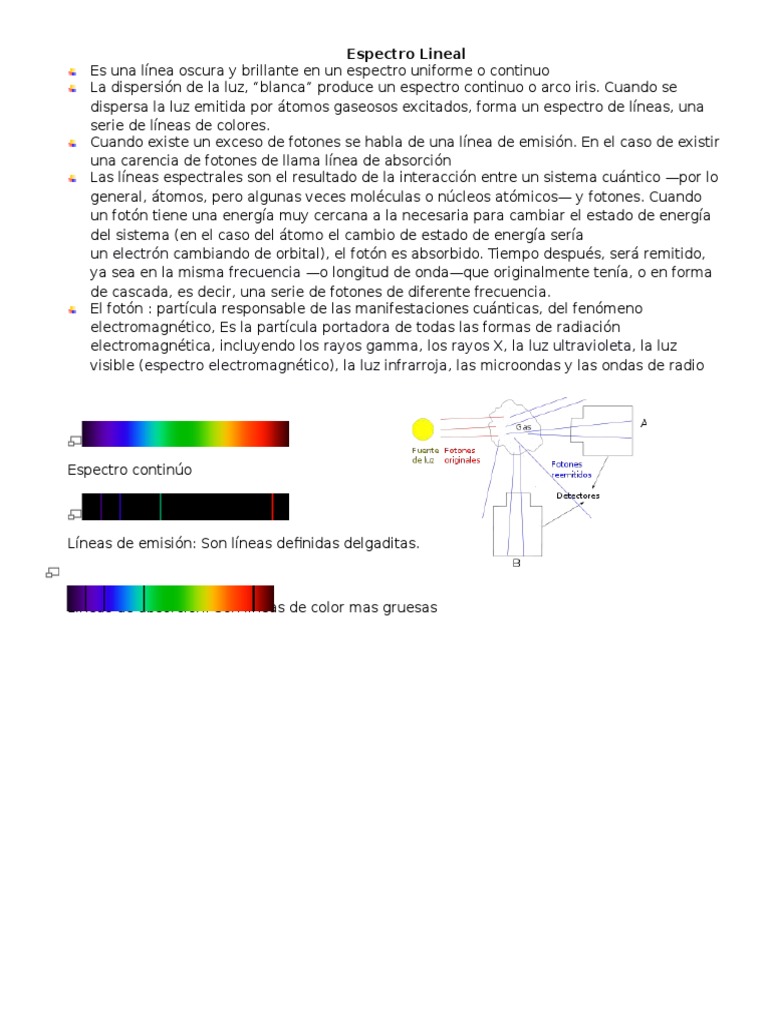 Espectro Lineal | PDF | Ciencia y matemáticas