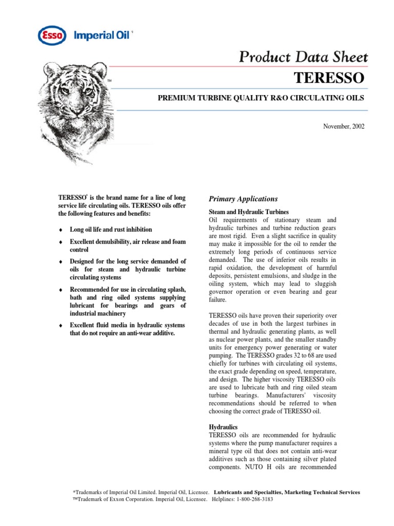 Aceites Esso Teresso | PDF | Lubricant | Petroleum