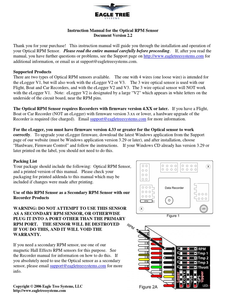 Optical RPM Sensor Manual | PDF | Optics | Electrical Connector