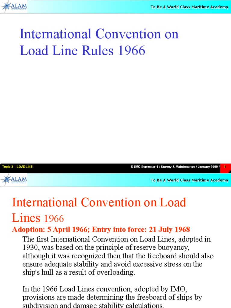 International Load Line | PDF | Water Transport | Shipping