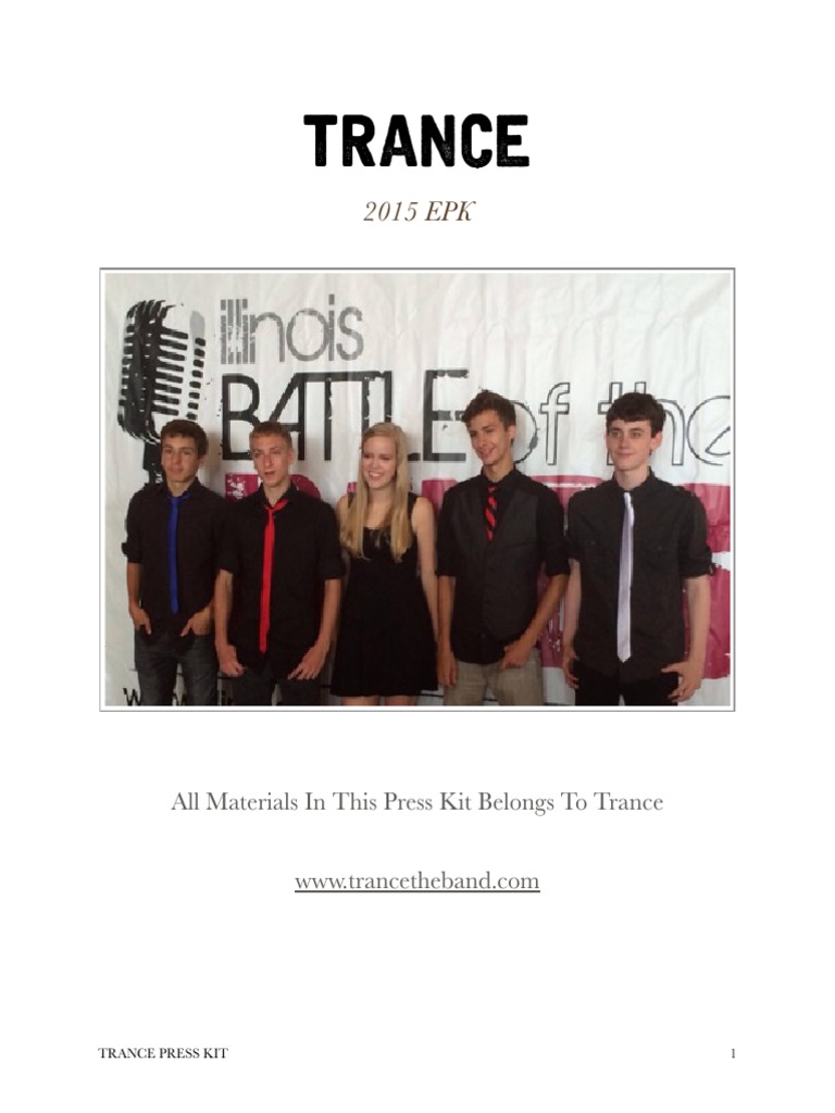 Trance Band EPK Overview | PDF