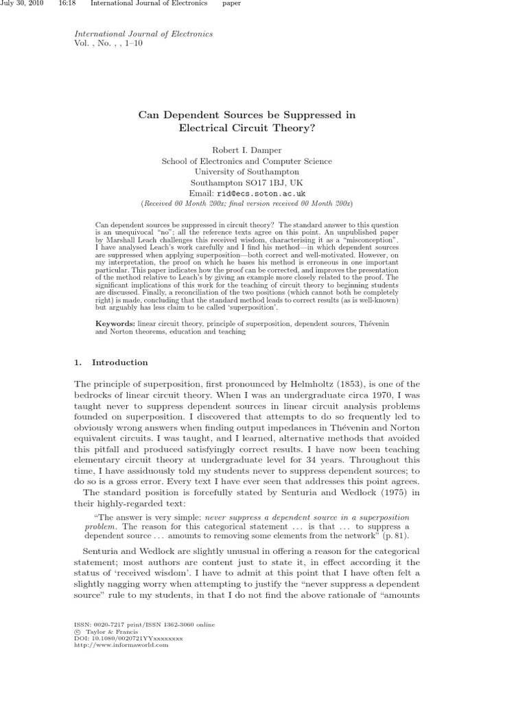 Superposition Theorem Verification | PDF | Network Analysis (Electrical Circuits) | Electrical ...