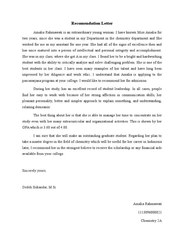 Sincerely Yours Letter