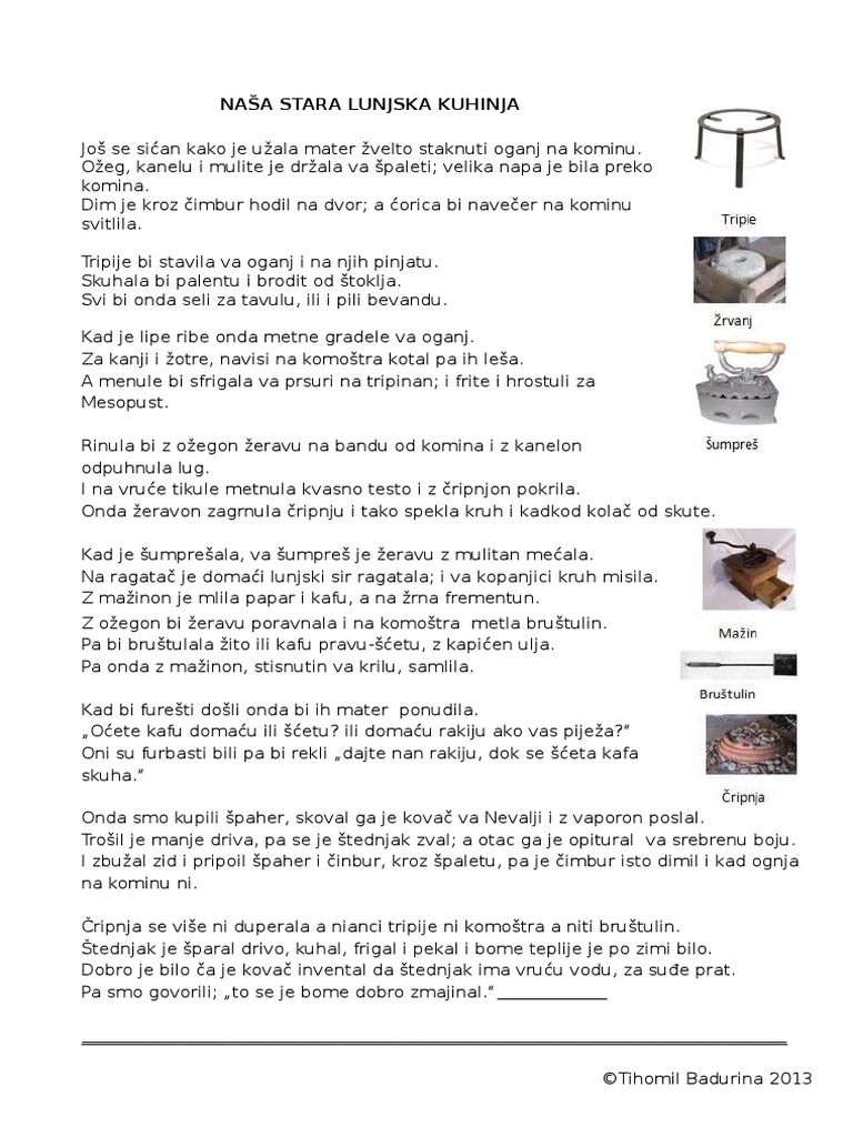 Naša Stara Lunjska Kuhinja | PDF