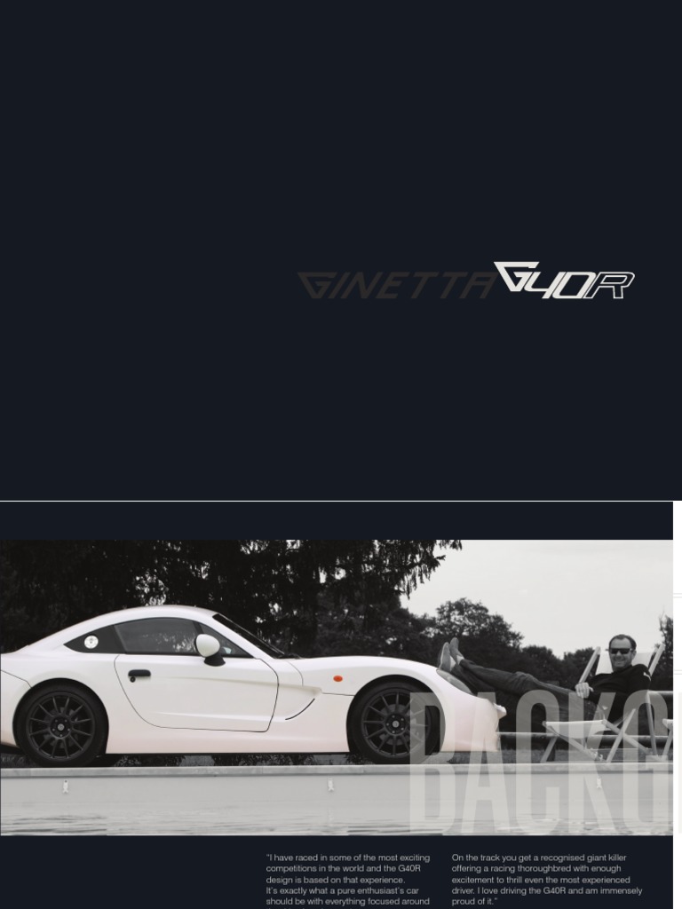 Ginetta G40R Brochure | PDF | Automobiles | Vehicle Technology