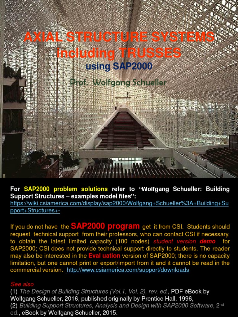 Axial Structure Systems Including Trusses Using SAP2000, Wolfgang ...