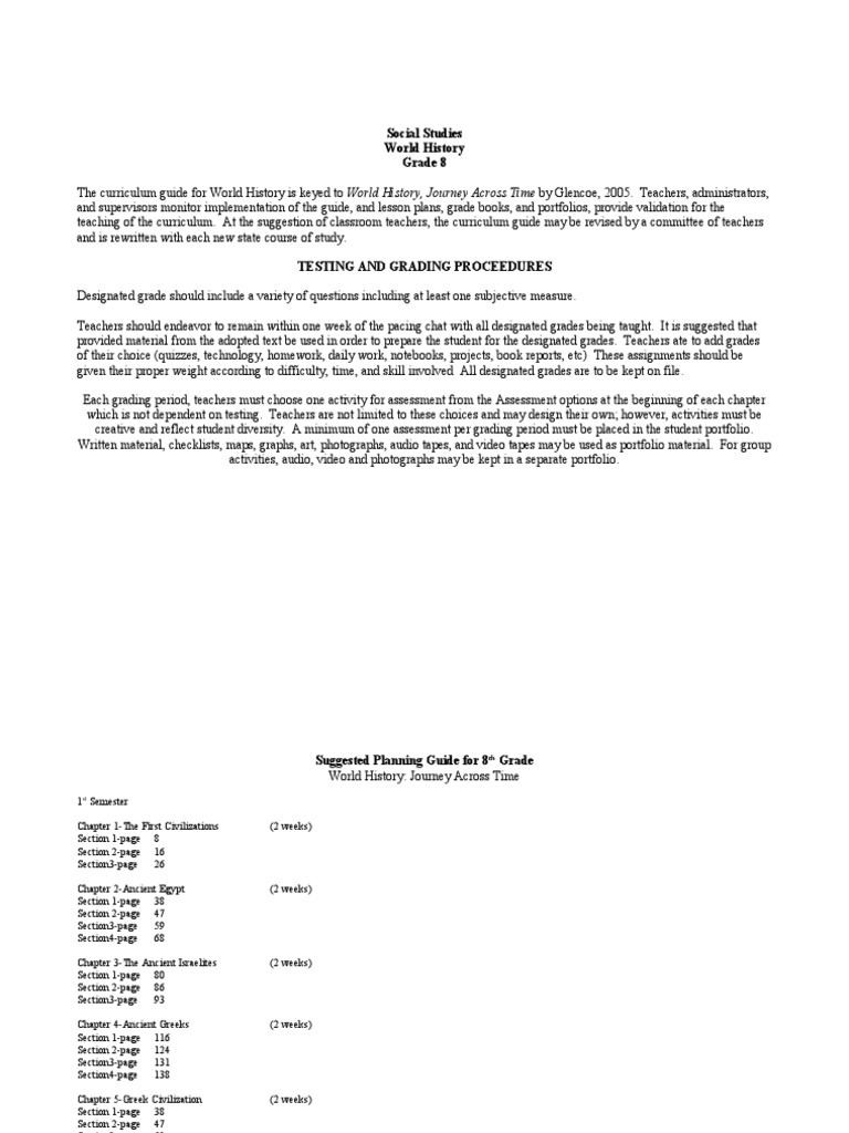 8th Grade World History-09 | PDF | Anno Domini | Educational Assessment