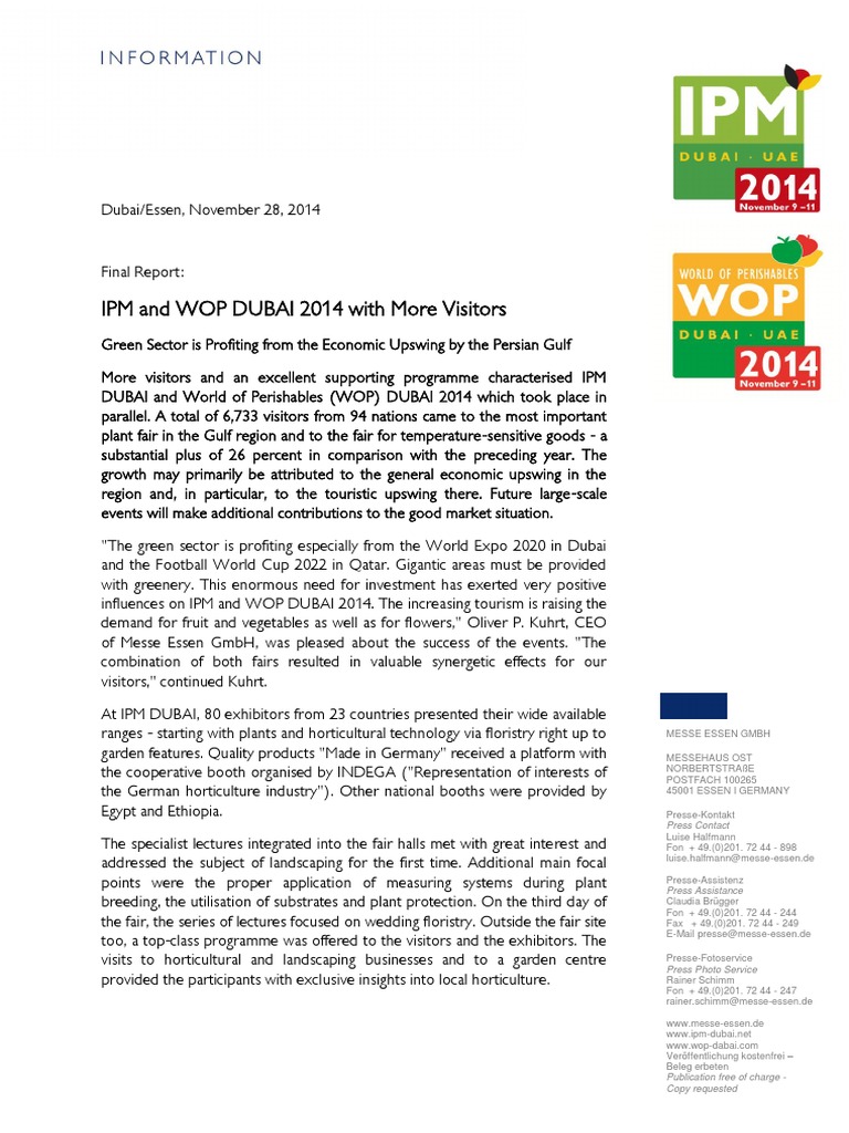 Final Report IPM WOP DUBAI English | PDF | Dubai | United Arab Emirates
