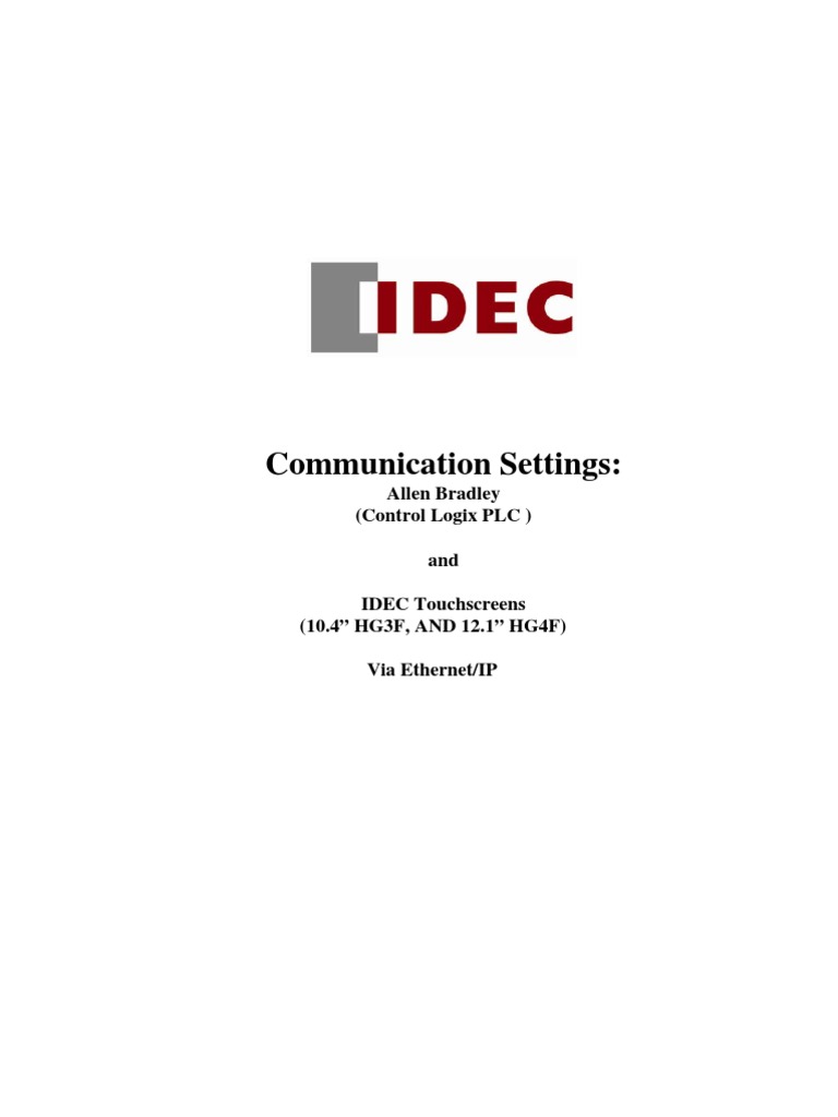 Communication Settings Download Free Pdf Ip Address Programmable