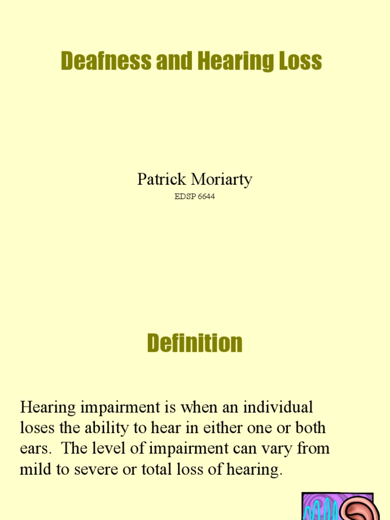 Deaf and Hearing Impaired Inclusion Presentation | PDF | Hearing Loss ...