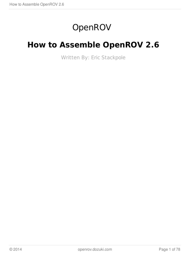 OpenROV Assembly Guide | Download Free PDF | Electrical Connector | Wire