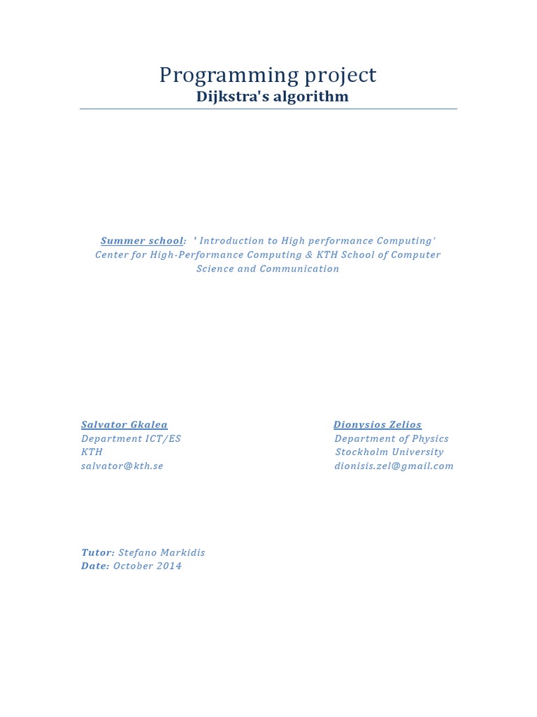 Parallelization of Dijkstra's Algorithm | PDF | Parallel Computing | Vertex (Graph Theory)