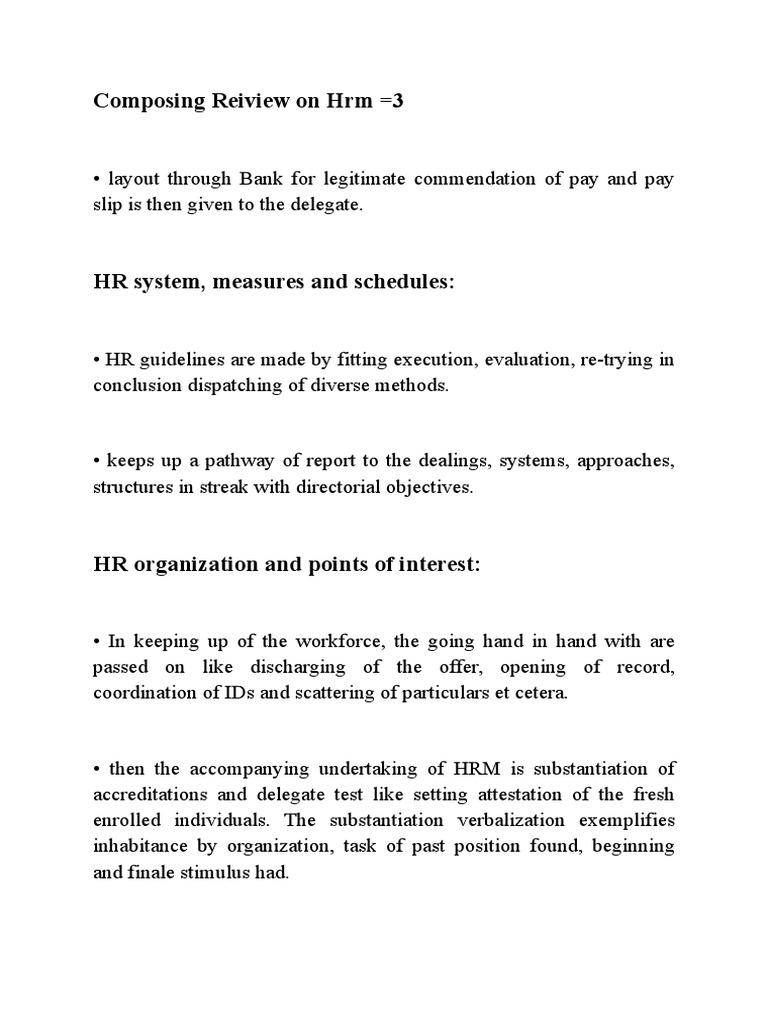 Composing Reiview On Hr2 | PDF | Career & Growth | Business