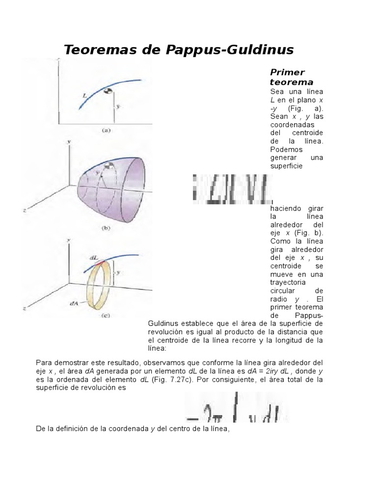 Teoremas de Pappus-Guldinus Explicados | PDF | Ciencia y matemáticas ...