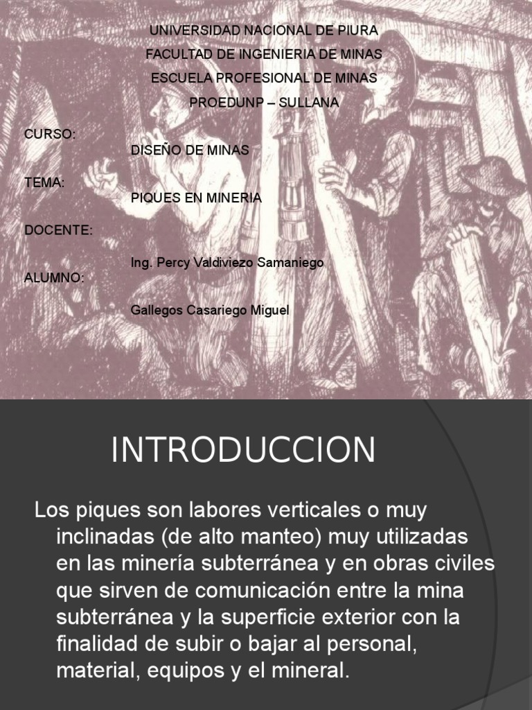 Piques | PDF | Pendiente | Minería