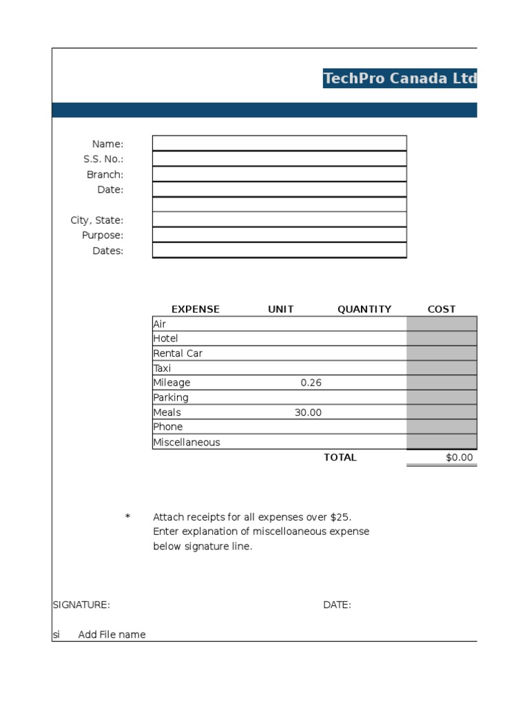 Expense Voucher Template | PDF