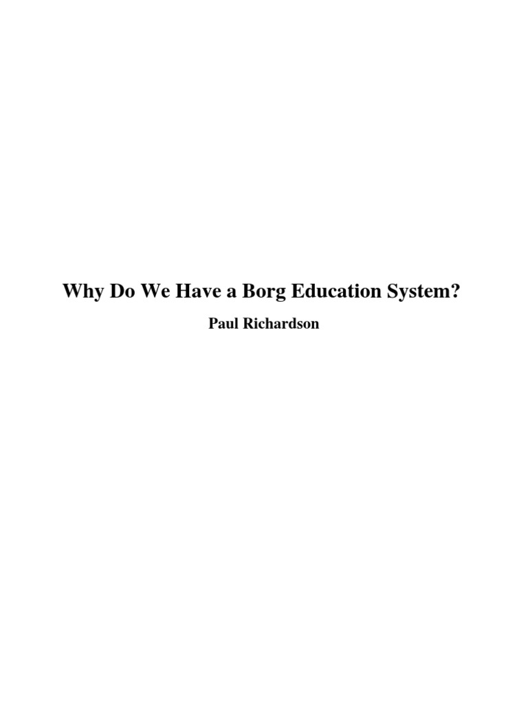 Why Do We Have A Borg Education System | PDF | Jean Jacques Rousseau ...