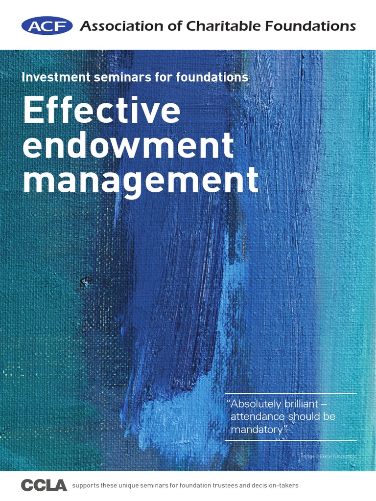Effective Endowment Management | PDF | Charitable Organization ...