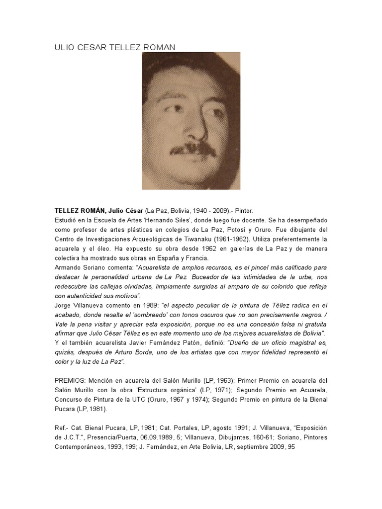 Ulio Cesar Tellez Roman | PDF | Pinturas | Pintura con acuarelas
