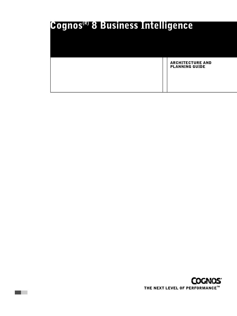 Cognos 8 Business Intelligence: Architecture and Planning Guide | PDF | Port (Computer ...