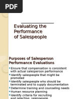 Performance Evaluation For SalesPerson | PDF | Sales | Performance ...