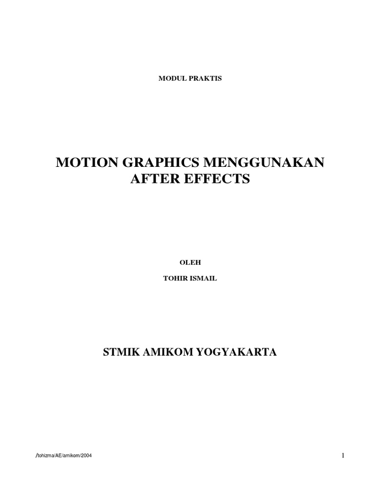 Modul Praktis After Effects | PDF