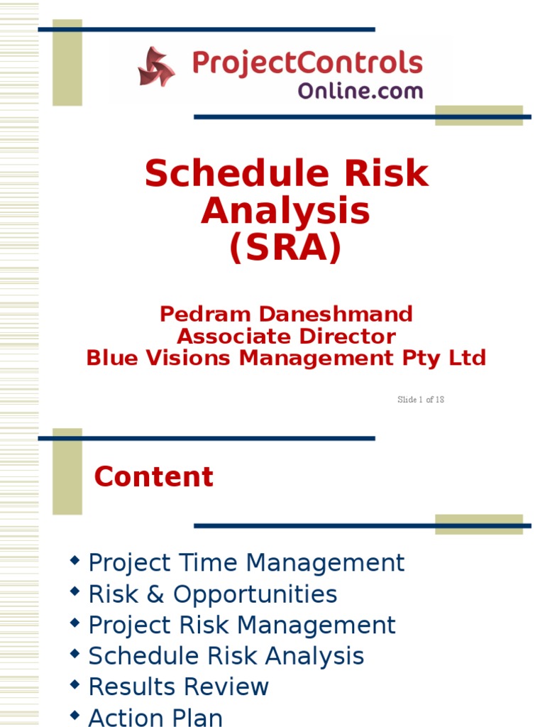 Schedule Risk Analysis | PDF | Business | Computers