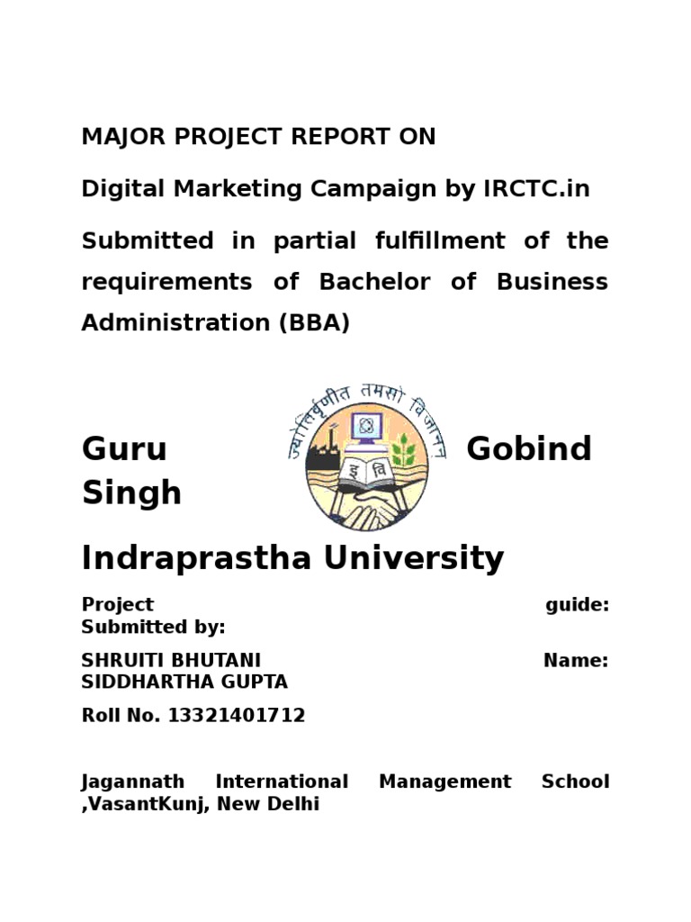Guru Gobind Singh Indraprastha University | PDF | Digital Marketing | Service Industries