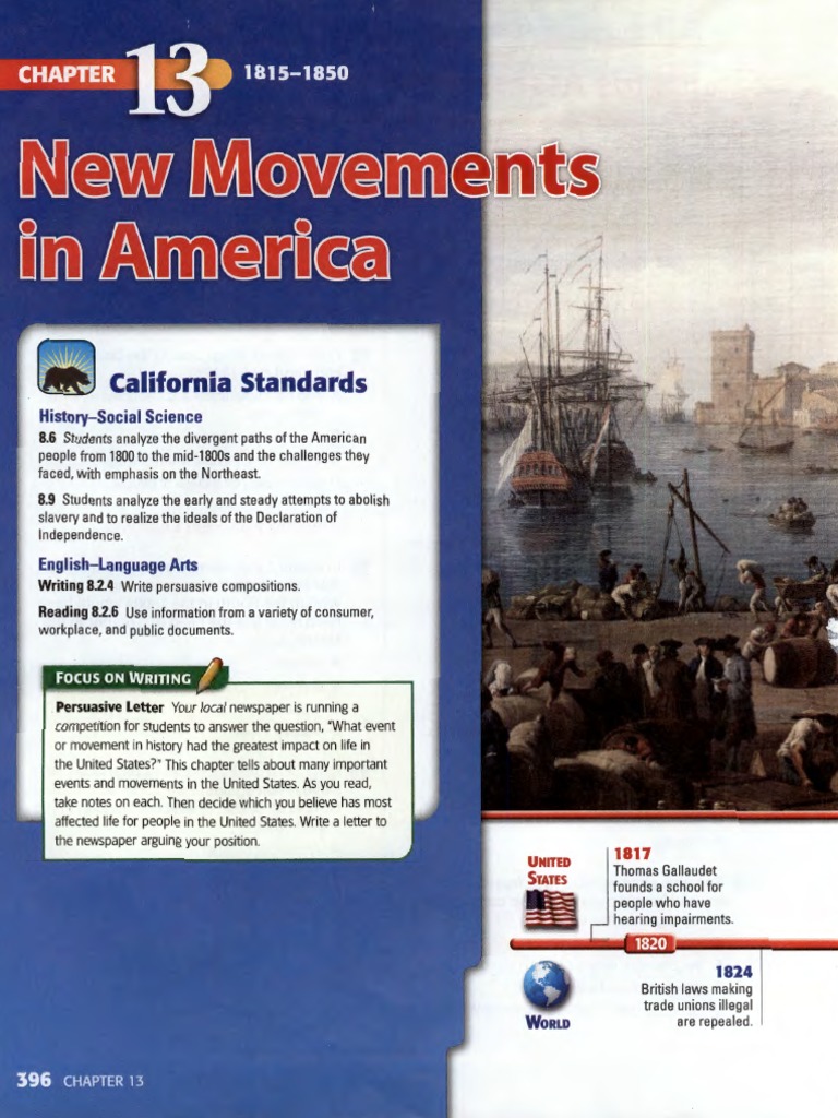 MS-HSS-USH-Unit 4 - Chapter 13 - New Movements in America PDF | PDF ...