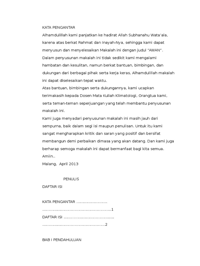 Bahan Klimatologi Tentang Awan (Edit Lagi) | PDF