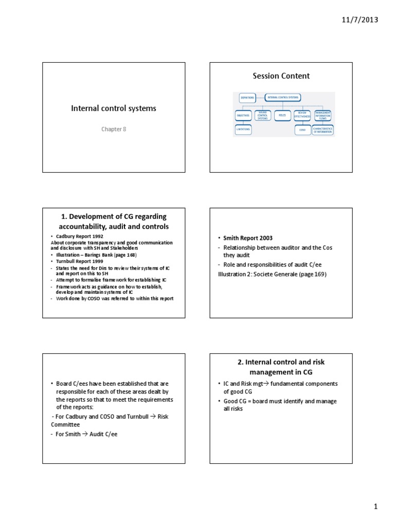 Internal control systems chapter | PDF | Accountability | Economies