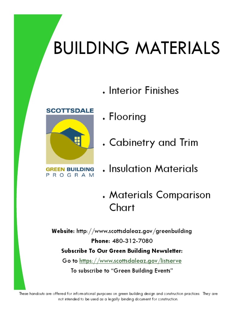 Green Building Materials PDF | Download Free PDF | Flooring | Volatile ...