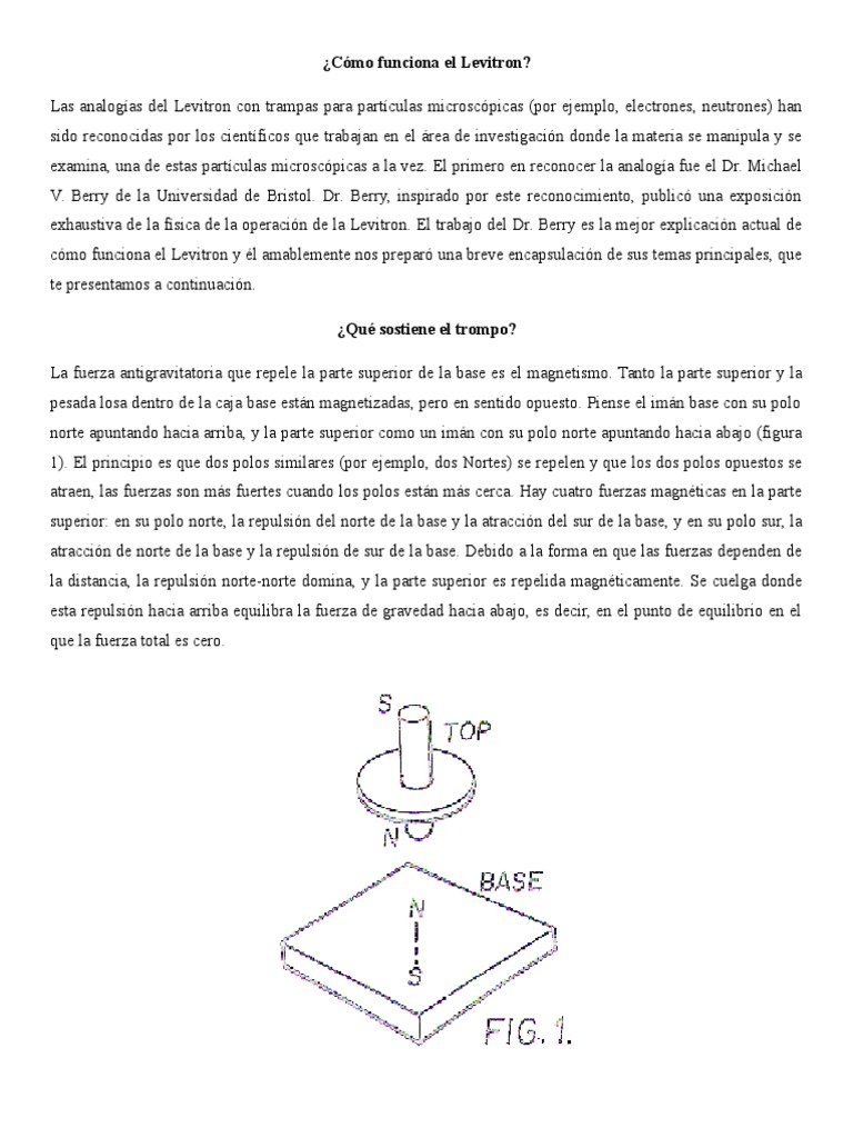Levitron y Su Funcionamiento | PDF | Imán | Magnetismo